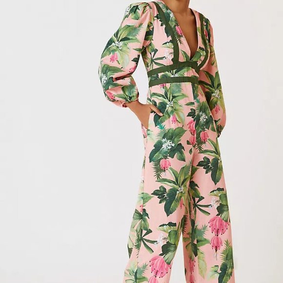 FARM Rio | Pants & Jumpsuits | Farm Rio X Anthropologie M Nwt Deepv ...